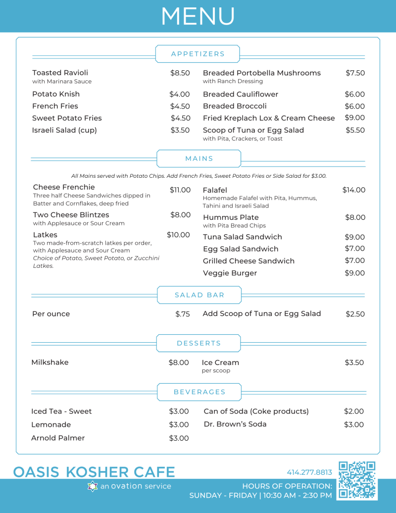 Oasis Kosher Café | Ovation Communities